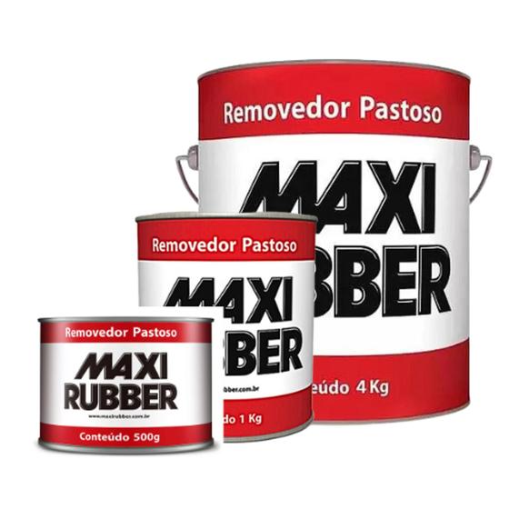 Removedor de Tinta Pastoso Maxi Rubber - Escolha 500g 1Kg 4kg ...