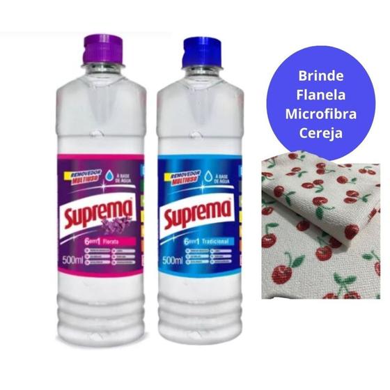Removedor Multiuso Suprema 500ml Florata/Tradicional Limpeza Geral Kit ...
