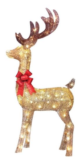 Rena Natal Grande Iluminada C/ Luzes Led-220v Enfeite Natal - Member's ...