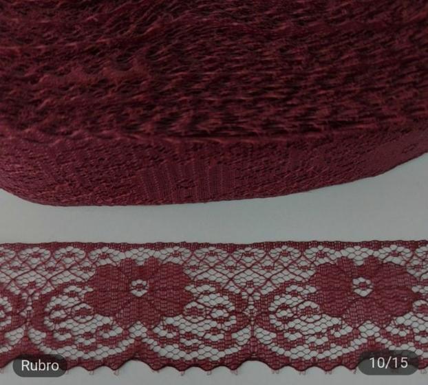 Renda Rígida LJ-57 - 3,8cm Cor RubroPeça com 100 metros - Lalujú Rendas ...