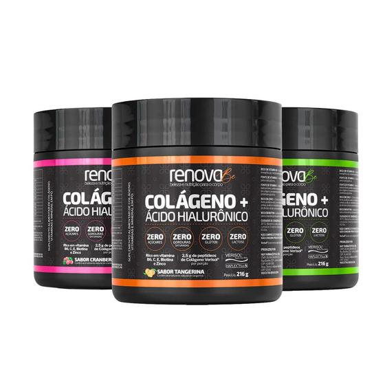 Renova Be Colágeno + Ácido Hialurônico Loja Oficial 3 unid Cranberry ...