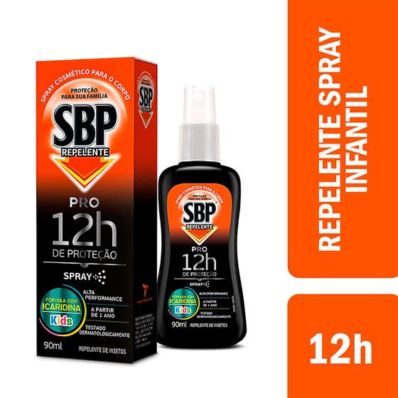 Repelente SBP PRO 12h de Proteção Kids Spray 90ml - Repelente para Bebê ...