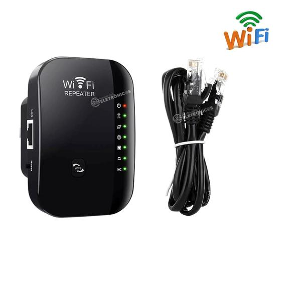Repetidor De Sinal Wi-Fi Expansor Wireless 300m Internet KP3005PR - PDE - Repetidor de Sinal ...