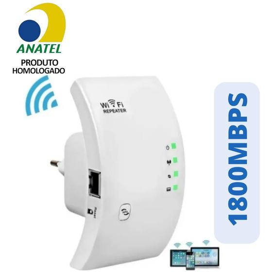 Repetidor de Sinal Wifi 1800Mbps Amplificador Impulsionador Alcance de ...