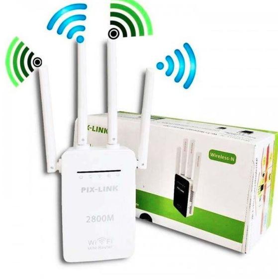 Repetidor de Wi Fi Wireless Sem Fio 4 Antenas Amplificador De Sinal ...