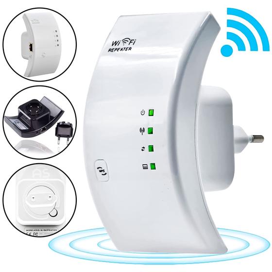Repetidor Wi-Fi Extensor De Sinal Sem Fio Expansor Compacto - K-NUP ...