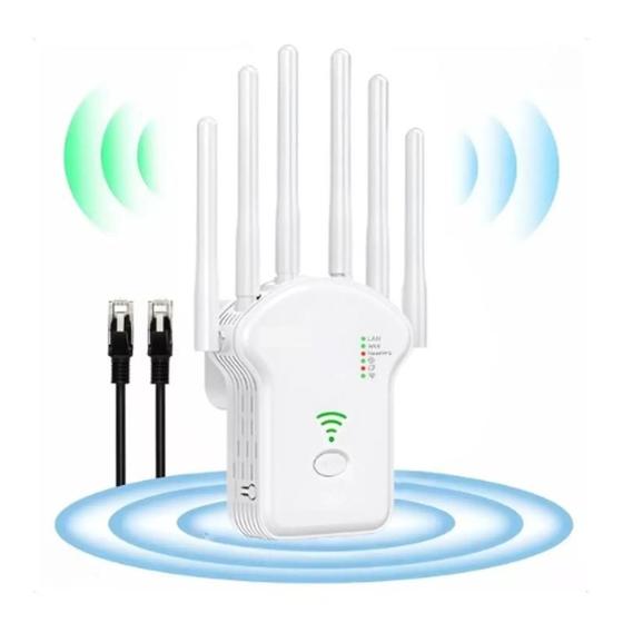 Repetidor Wifi 2800m 6 Antenas Roteador Amplificador De Sinal Modem ...