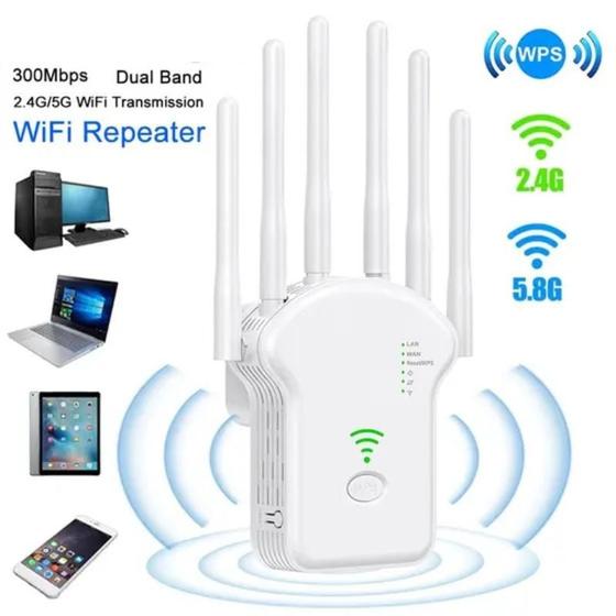 Repetidor Wifi 600mbps 6 Antenas Expansor Amplificador De Sinal Forte ...