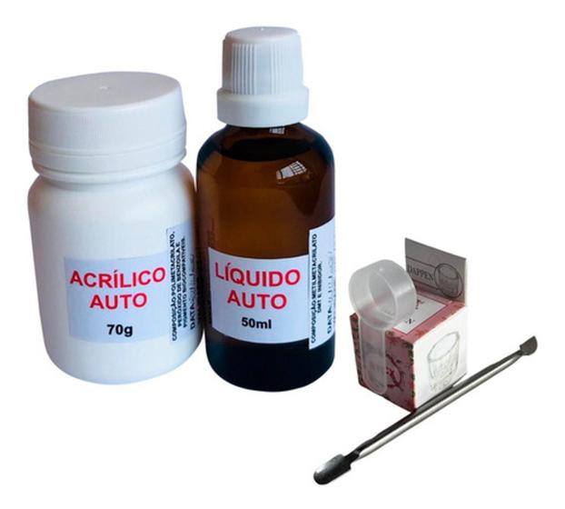 Resina Acrílica Cola Para Carcaça De Notebook 70gr + 50ml + Kit Inox ...