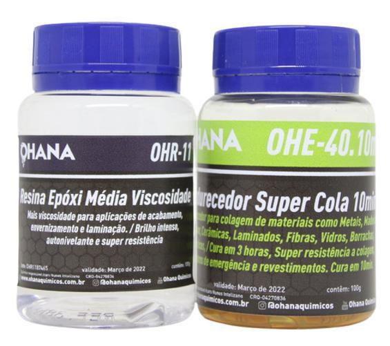 Resina Epóxi Super Cola 10 Min Para Madeira E Ceramica 200G - Ohana ...
