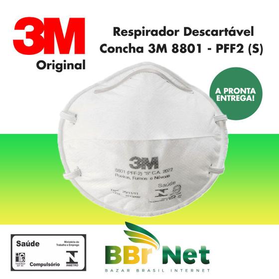 Respirador Descartável Concha 3M 8801 - Assepsia Hospitalar - Magazine ...