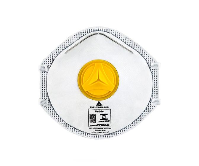 Respirador Descartavel Delta Plus Tipo Concha PFF2 Valvulado Carvão ...