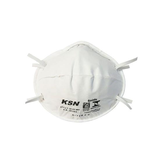 Respirador Descartável PFF2 Hospitalar Sem Válvula Concha KSN 3002 Azul - Máscara Respiratória ...