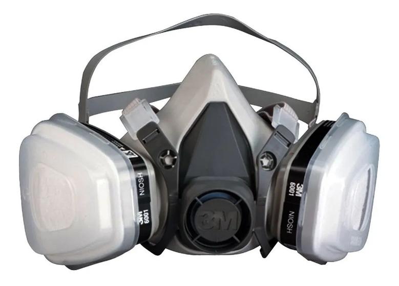 Respirador Máscara Semi Facial Reutilizável 3m P/ Pintura Kit C ...