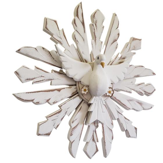 Resplendor Divino Espírito Santo Resplendor de Madeira 46 x 46 cm de ...