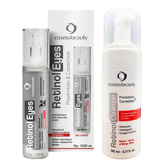 Retinol Cleanser Sabonete Mousse Antiage + Retinol Eyes Concentrado ...