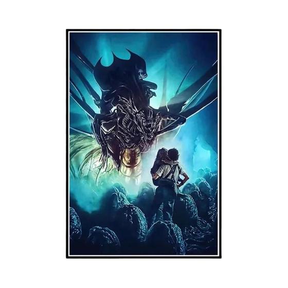 Retro Alien Covenant Horror Filme Clássico Pintura a Óleo Poster Arte ...