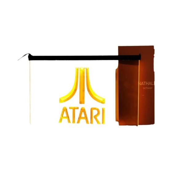 Retro LED Neon Sign Atari Game PC Logo Decoração De Casa Placas Vintage ...