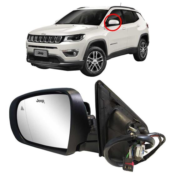 Retrovisor Elétrico Esquerdo Jeep Compass 17 A 24 Metagal ...