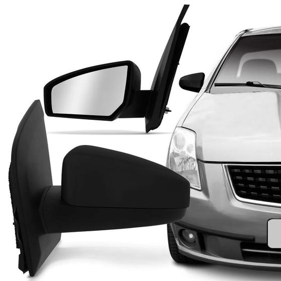 Retrovisor Elétrico Nissan Sentra 2007 2008 2009 Preto - IMP - Outros ...