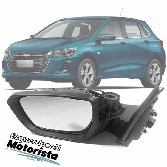 Retrovisor Esquerdo (motorista) Chevrolet Onix Plus Sedan Hatch 2020 2021 Elétrico Sem Sensor ...