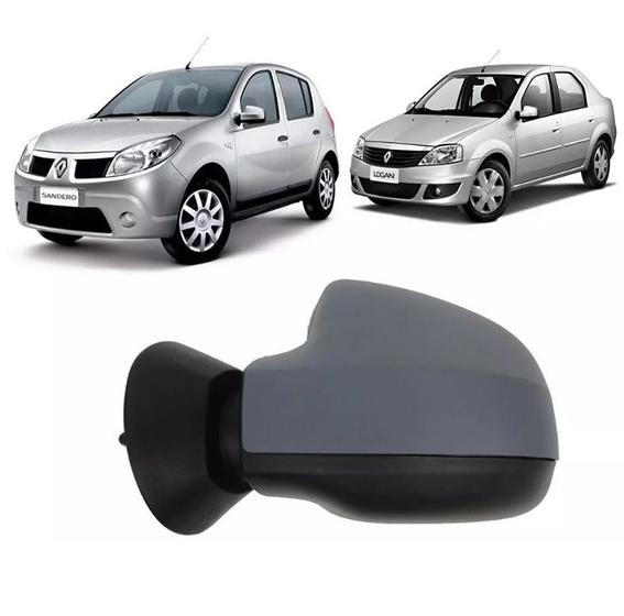Retrovisor Externo Com Controle Capa Primer Lado Esquerdo Espelho Logan sandero - RUF ...