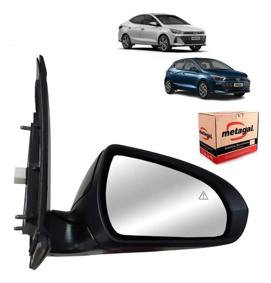 Retrovisor Hb20 2023 2024 2025 Retrátil Ponto Cego Original direito ...