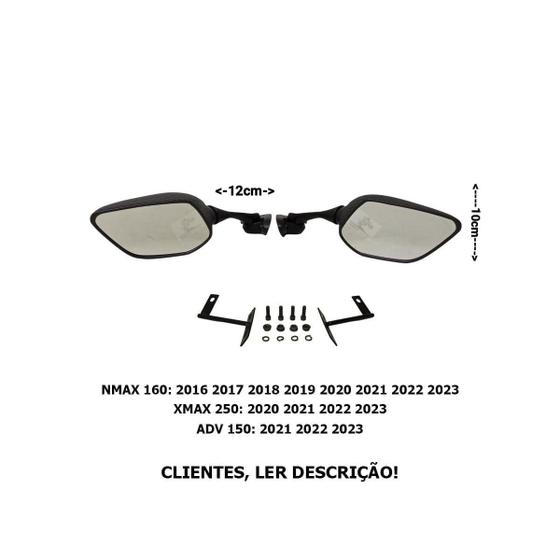 Retrovisor nmax 160 2016 a 2023 xmax 250 2020 a 2023 adv 150 2021 a ...