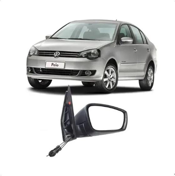 Retrovisor volkswagen polo g6 2012 sem seta com controle lado direito ...