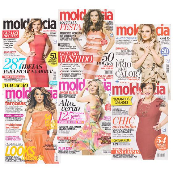 Revista Moda Molde & Cia Roupas Saias Vestidos Tecidos Jeans - Kit com ...