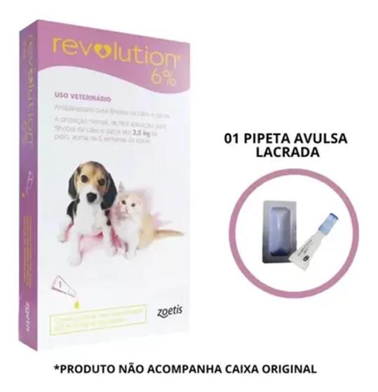 Revolution Zoetis 6% 0.25ml para Filhotes de Cães e Gatos de até 2,5Kg ...