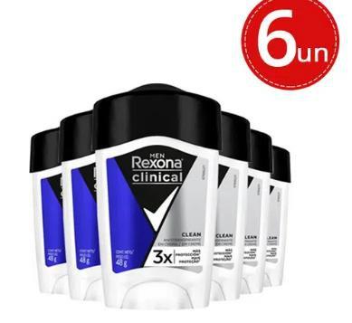 Rexona Clinical Desodorante Creme Clean Men Azul 48g C/6 - Desodorante ...