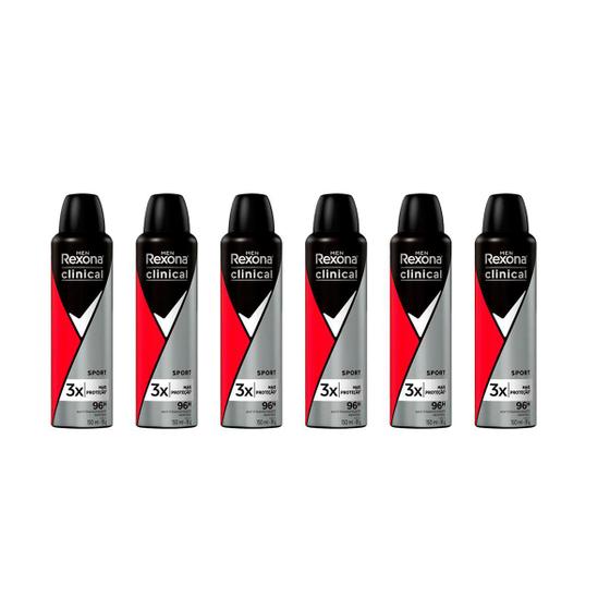 Rexona Clinical Kit 6un Aerossol Sport - 150ml - Desodorante - Magazine ...