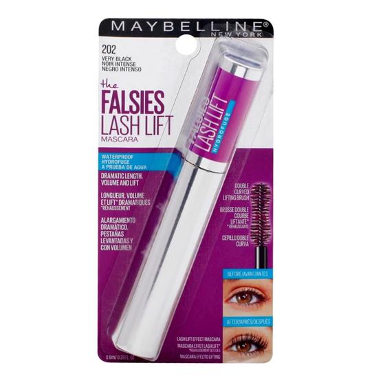 Rímel Maybelline The Falsies Lash Lift Prova D'Água 202 Very Black 8 ...