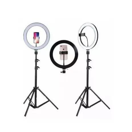 Ring Light Completo Iluminador Portátil 26cm + Tripé 2m Top - Selfie Pro - Ring Light ...