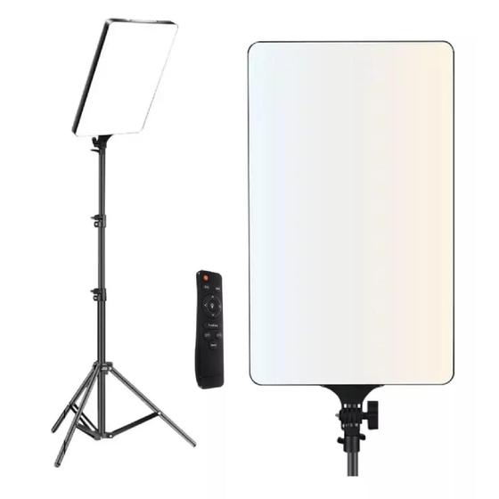 Ring Light Profissional 19 polegadas Com Tripé 2m Retangular Luz de ...