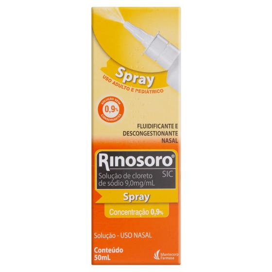 Rinosoro SIC 9mg/mL, frasco com 50mL de solução de uso nasal - Cosmed ...