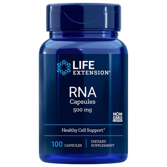 RNA Acido Ribonucleico 500mg (100 caps) Life Extension - Cuidados com o ...