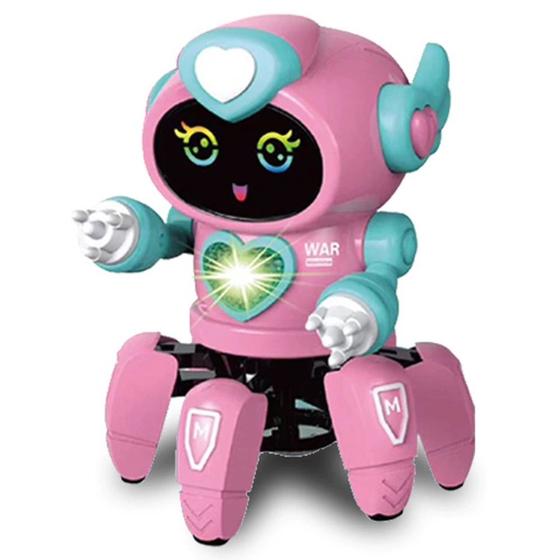 Robô Aranha Dançarino de 6 Pernas Sweet Bot Rosa com Luz e Som - P&D ...