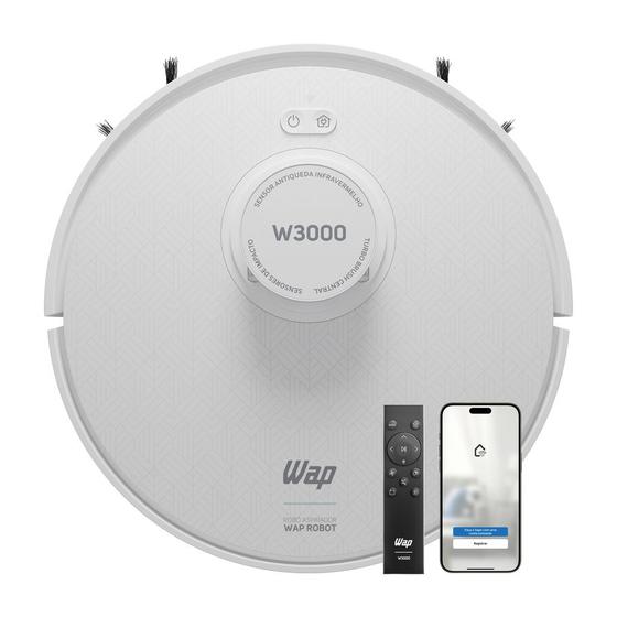 Robô Aspirador de Pó WAP Robot W3000 Bivolt Branco Turquesa - Robô ...