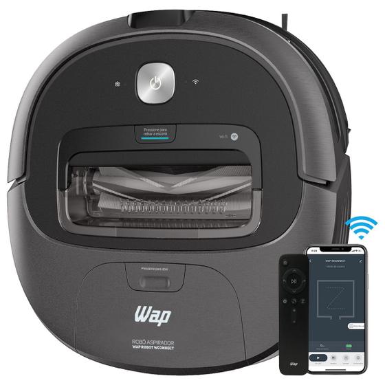Robô Aspirador Wap Robot Wconnect Varre E Passa Pano Bivolt - Robô ...