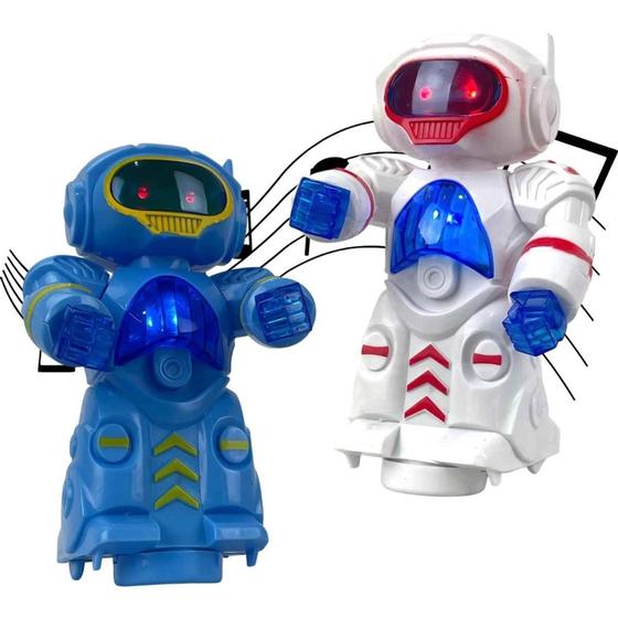 Robô Super Bot Eletrônico Com Luz e Som Pica-Pau Robozinho Bate e Volta ...