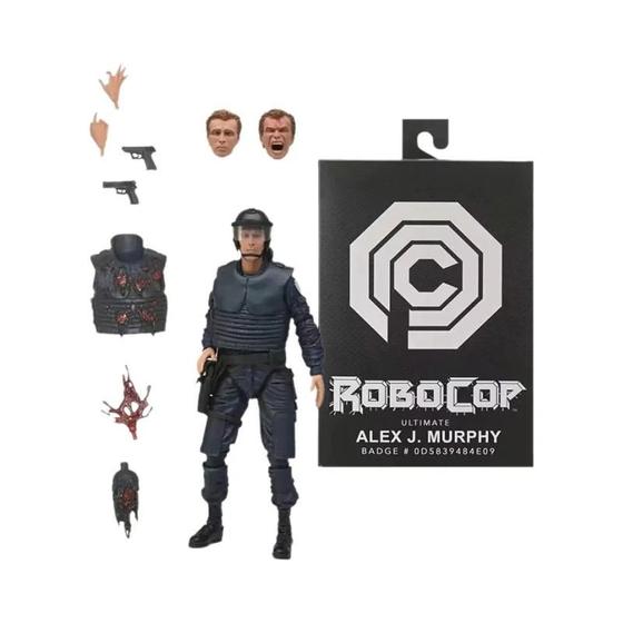 Robocop Action Figure NECA Alex J Murphy Boneca Móvel Versão Uniforme ...