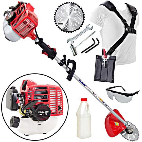 Roçadeira Profissional Nakashi T270N á Gasolina Com Empunhadura ...