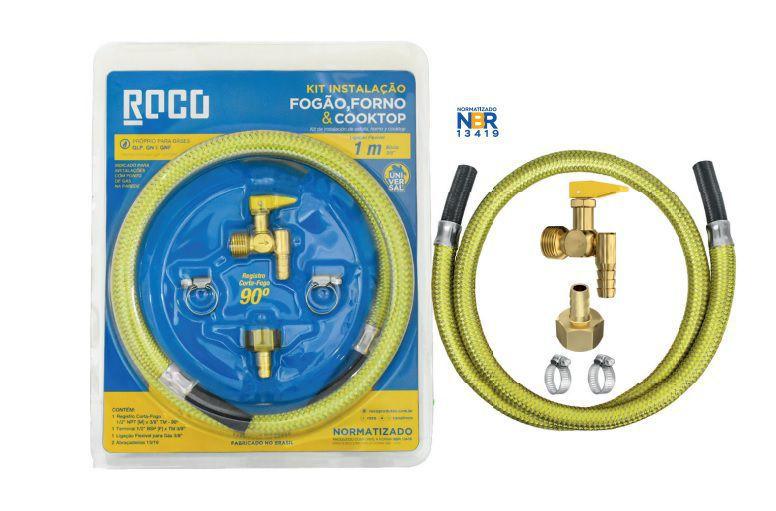 ROCO KIT INSTALAÇÃO 90º FOGAO/COOKTOP 1,25M - Kit Instalação de Gás ...