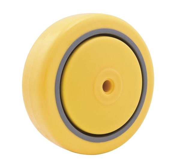 Roda de poliuretano 3" média 50kg eixo bucha 8mm núcleo pvc pp803 ...