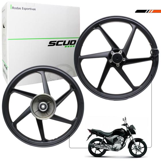 Roda Liga Leve Titan-Fan-Mix-Cargo 150 2004 a 2013 Freio a Disco Preta ...