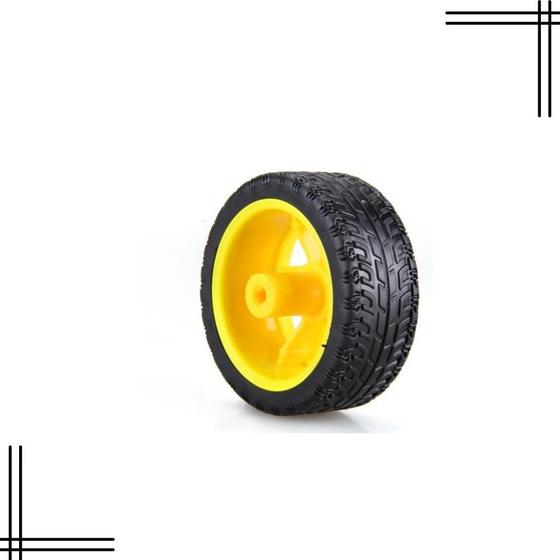 Roda + Pneu 65mm Robotica Para Arduino Projetos - Robomix - Robótica ...
