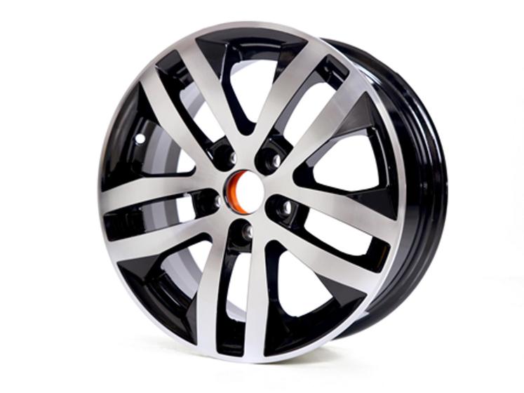 Roda Scorro S260 Diamantada Preta 15" jogo com 4 rodas - Roda Abdominal ...