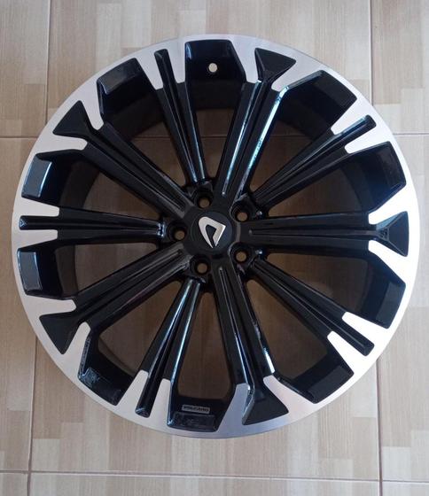 Roda Volcano ATLANTA GR Aro 20"x7,5" Diamantada Borda Preto Brilhante ...
